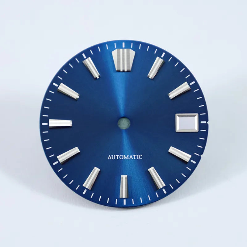 Watch Dial Mod Birch Blue Lume Wood Grain Gray Sunburst for Skx007 ...